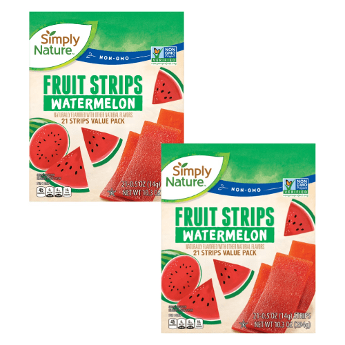 Simply Nature Fruit Strips Watermelon Naturally Flavored 2 Pack 10.5 oz ...