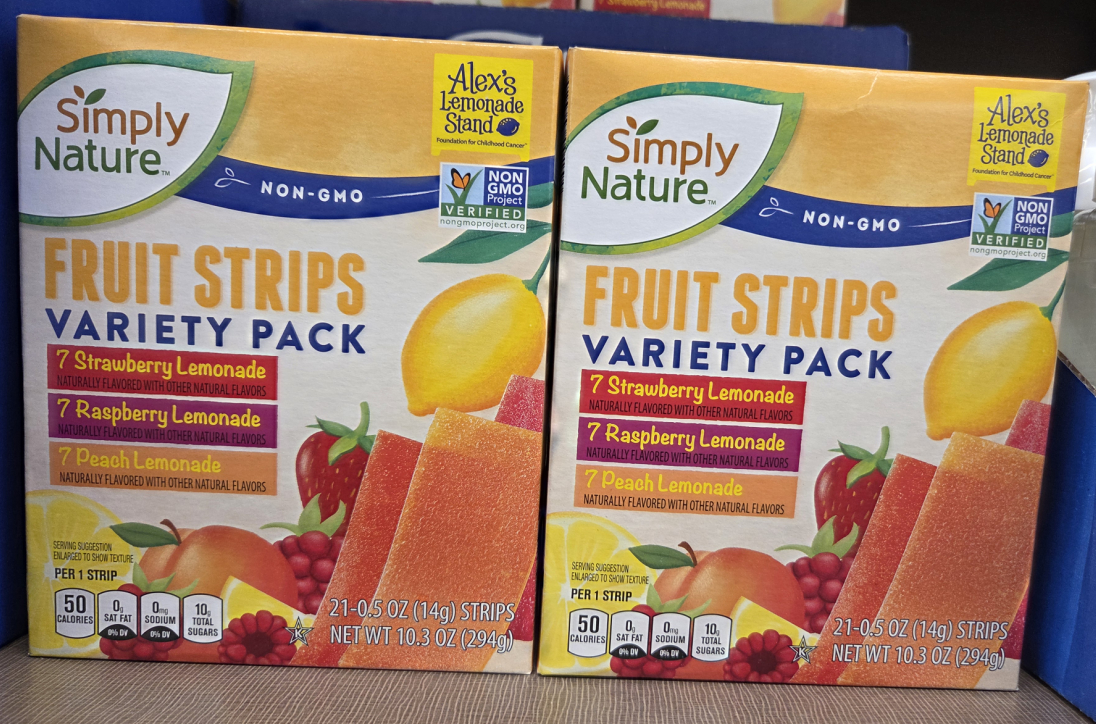 Simply Nature NON-GMO Fruit Stripes Variety Pack 10.3oz 294g (2 Boxes ...