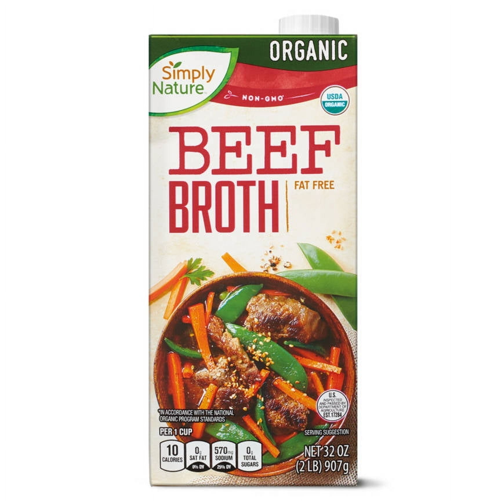 Simply Nature Organic Beef Broth, 32 oz - Walmart.com