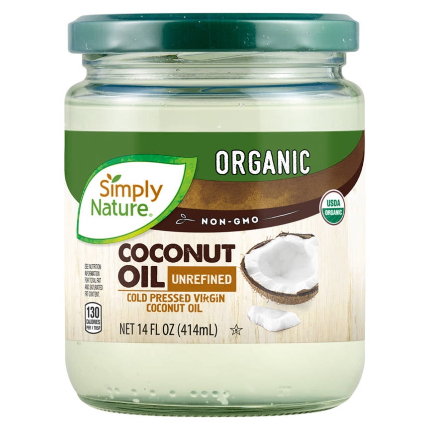 Simply Nature, Organic Coconut Oil, 14 oz, Cold Pressed Virgin ...