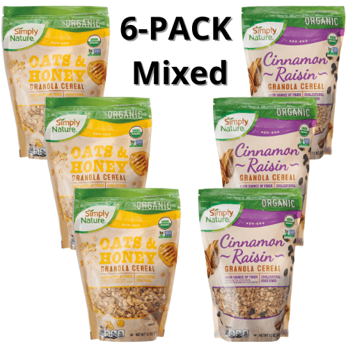Simply Nature Organic Mixed Oats & Honey and Cinnamon Raisin Granola 6 ...