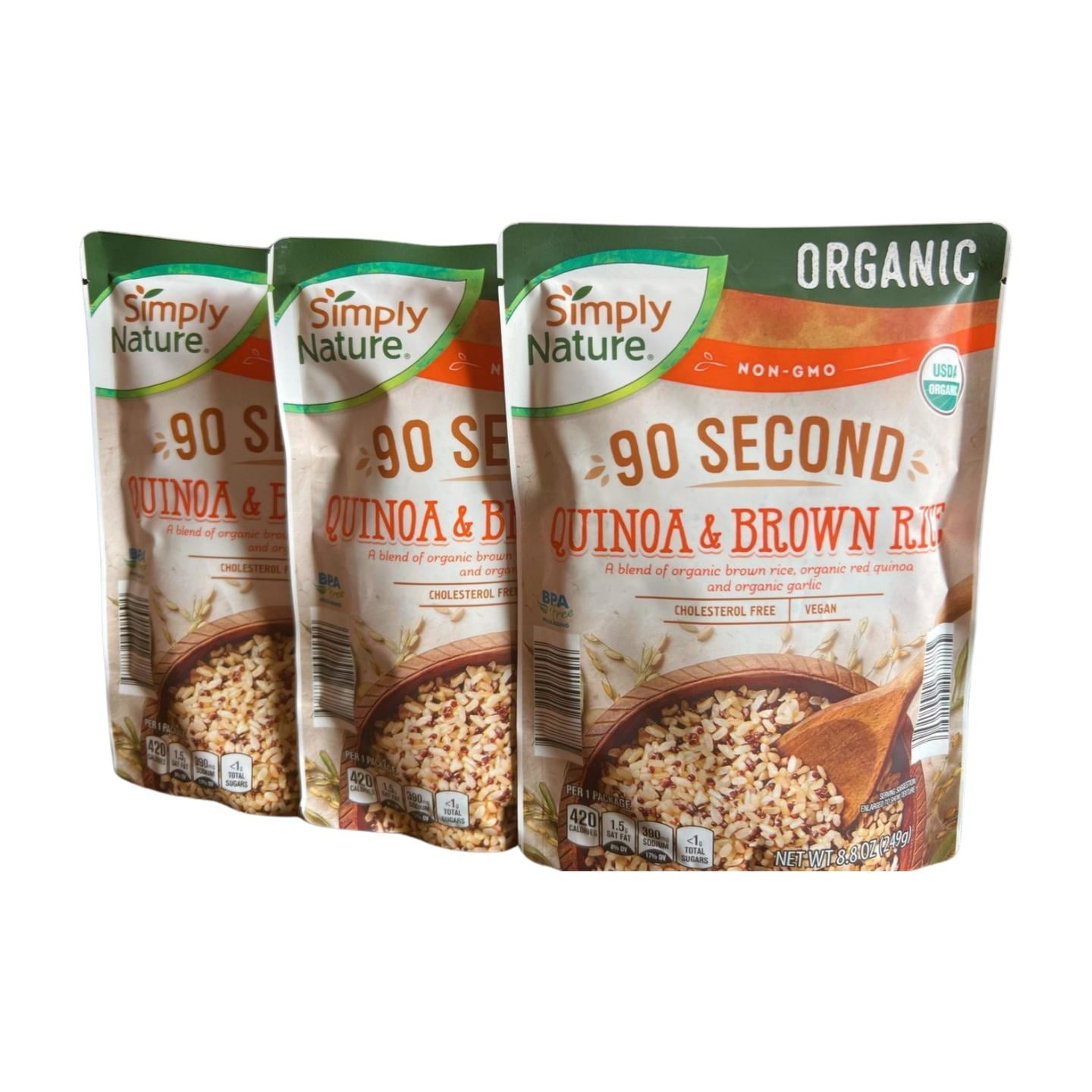 Simply Nature Organic Quinoa & Brown Rice Blend, 8.8 oz, Pack of 3 ...