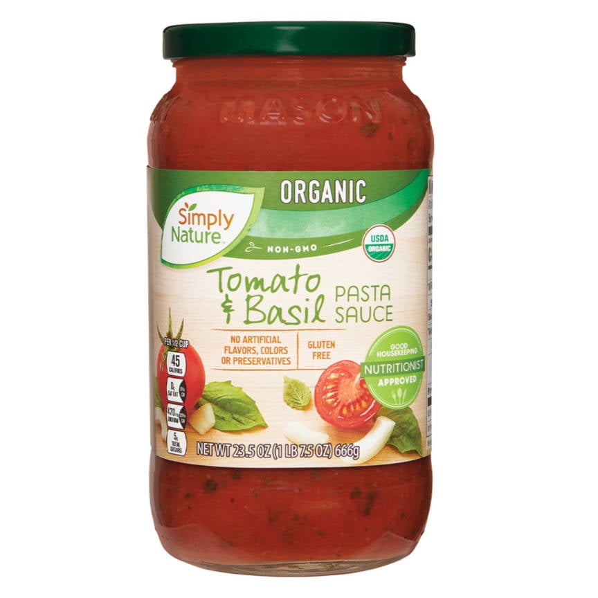Simply Nature Organic Tomato Basil Pasta Sauce, 24 oz - Walmart.com