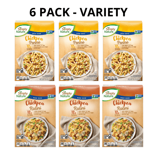 Simply Nature Organic Chickpea Pasta Penne and Rotini. Variety Pack of ...