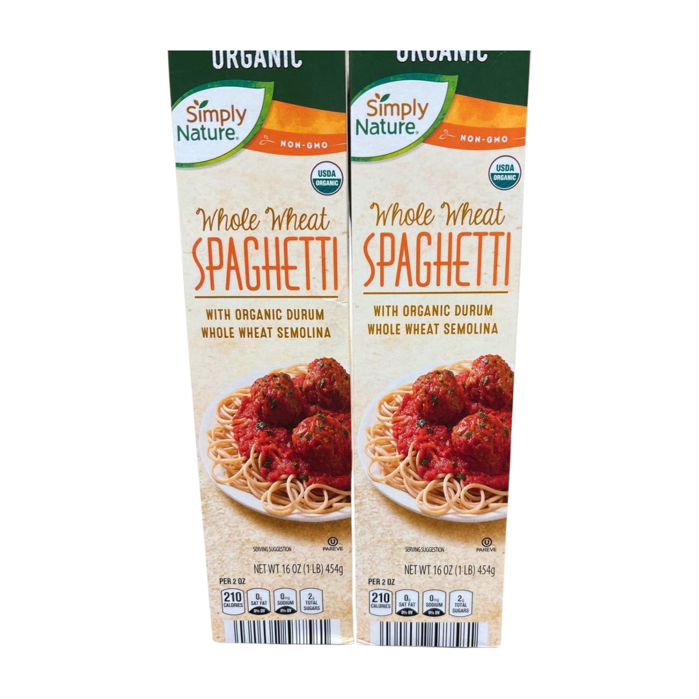 Simply Nature Organic Durum Wheat Spaghetti Pasta. Pack of 4 - Walmart.com