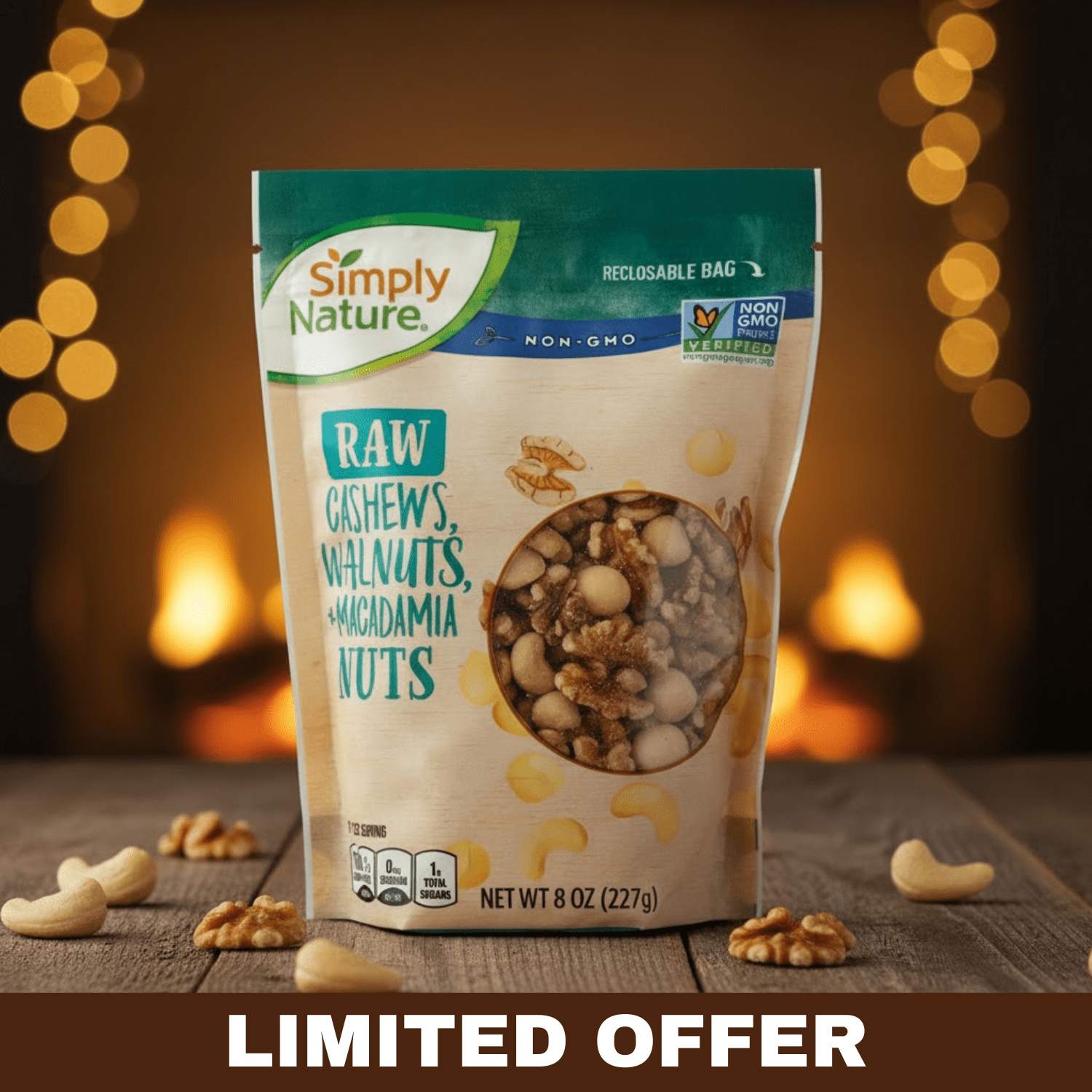 Simply Nature Raw Cashews, Walnuts & Macadamias – Premium Unsalted Nut ...