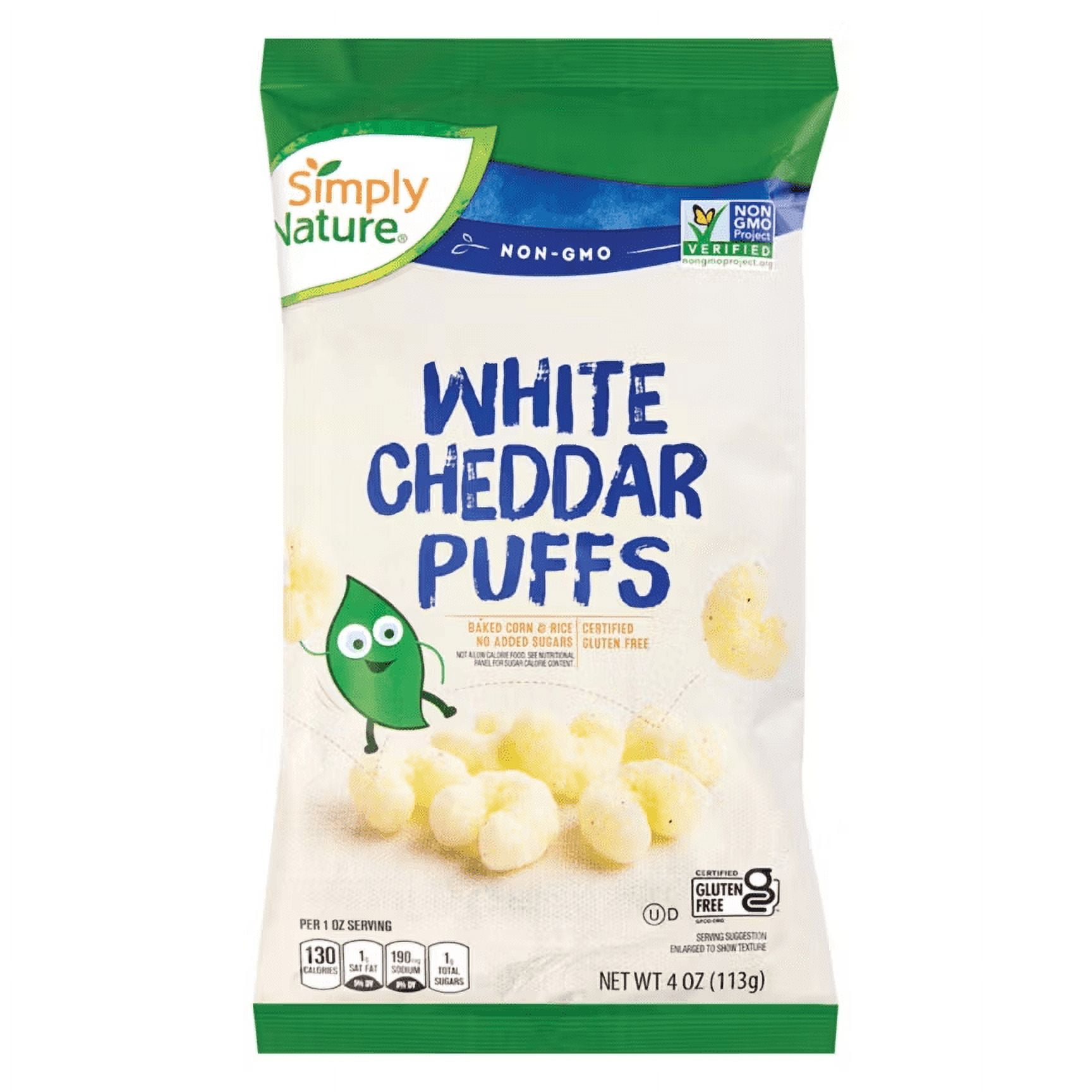 Simply Nature White Cheddar Puffs, 4 oz - Walmart.com