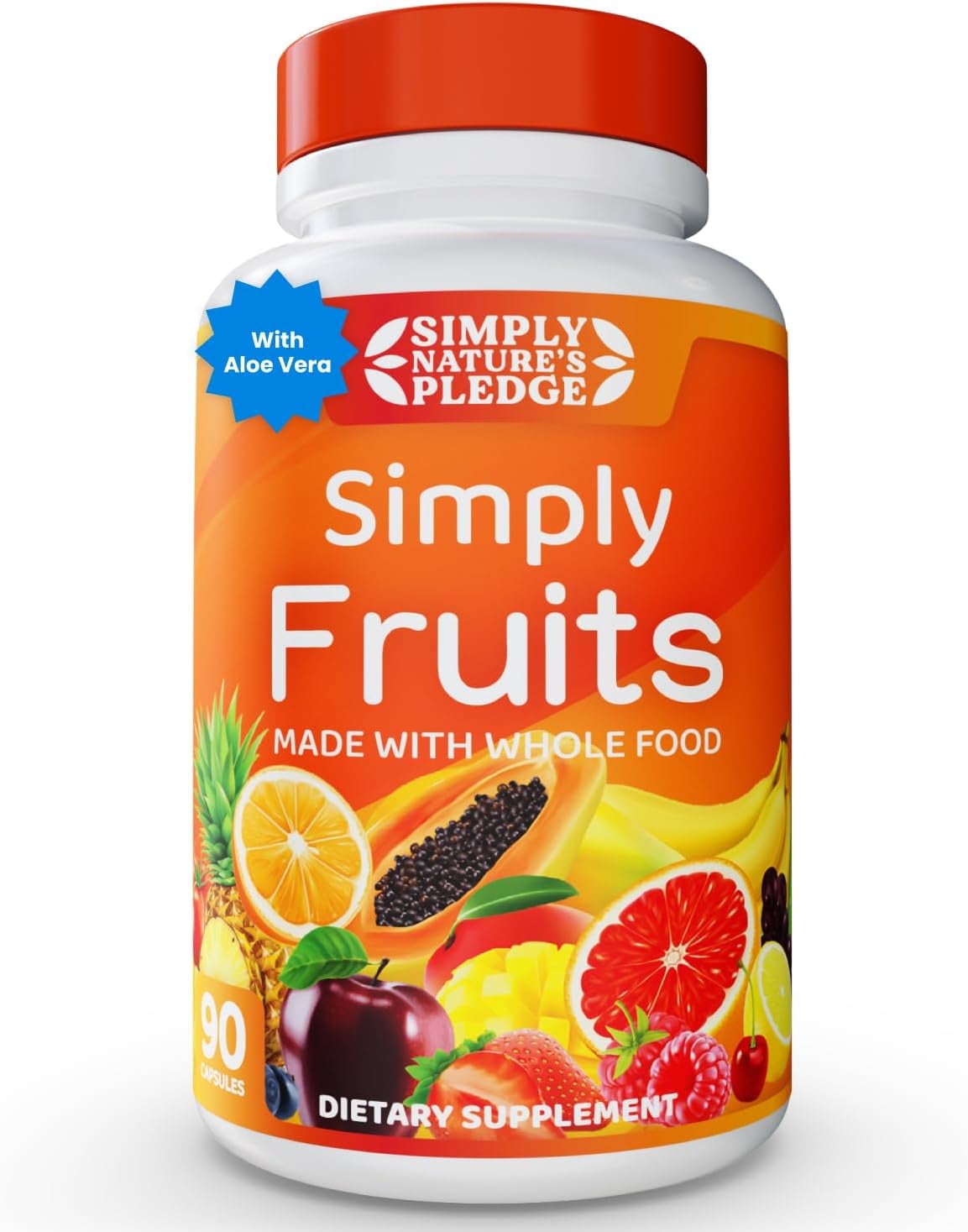 Simply Nature's Pledge - 90 Fruit Capsules - Made with Whole Food ...