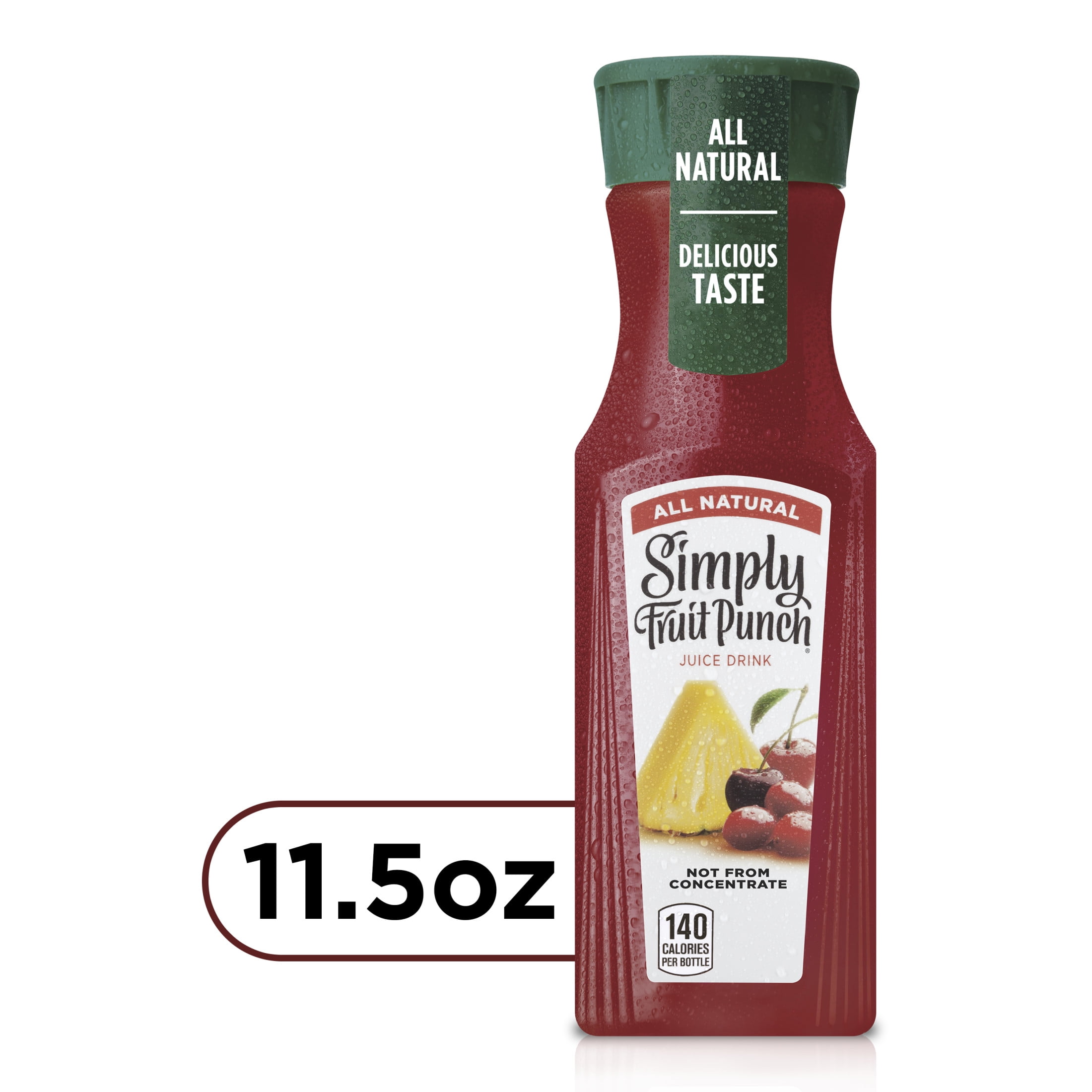 Simply Non GMO All Natural Fruit Punch Juice, 11.5 fl oz Bottle ...