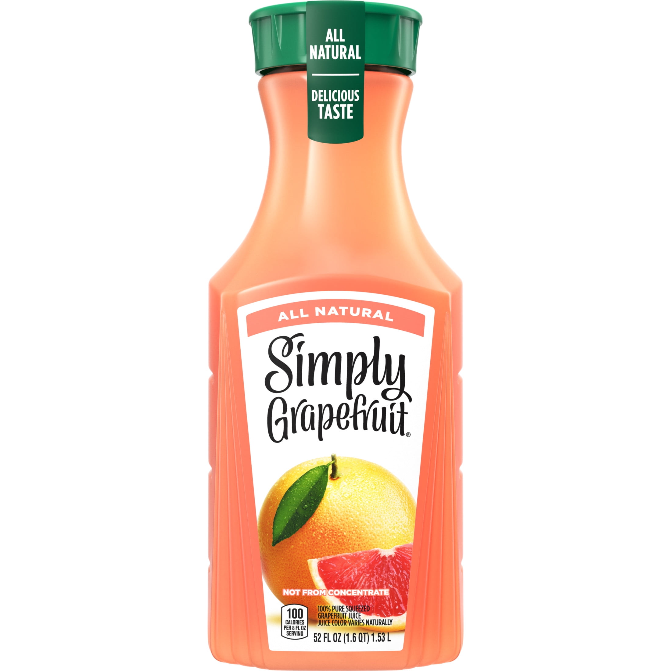 Simply Pure Fresh Non-GMO All-Natural Grapefruit Juice, 52 fl oz Bottle ...