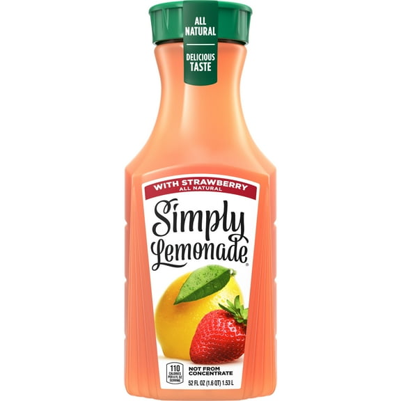 Simply Lemonade 76 fl oz Bottle with Real Lemon Juice, All-Natural ...