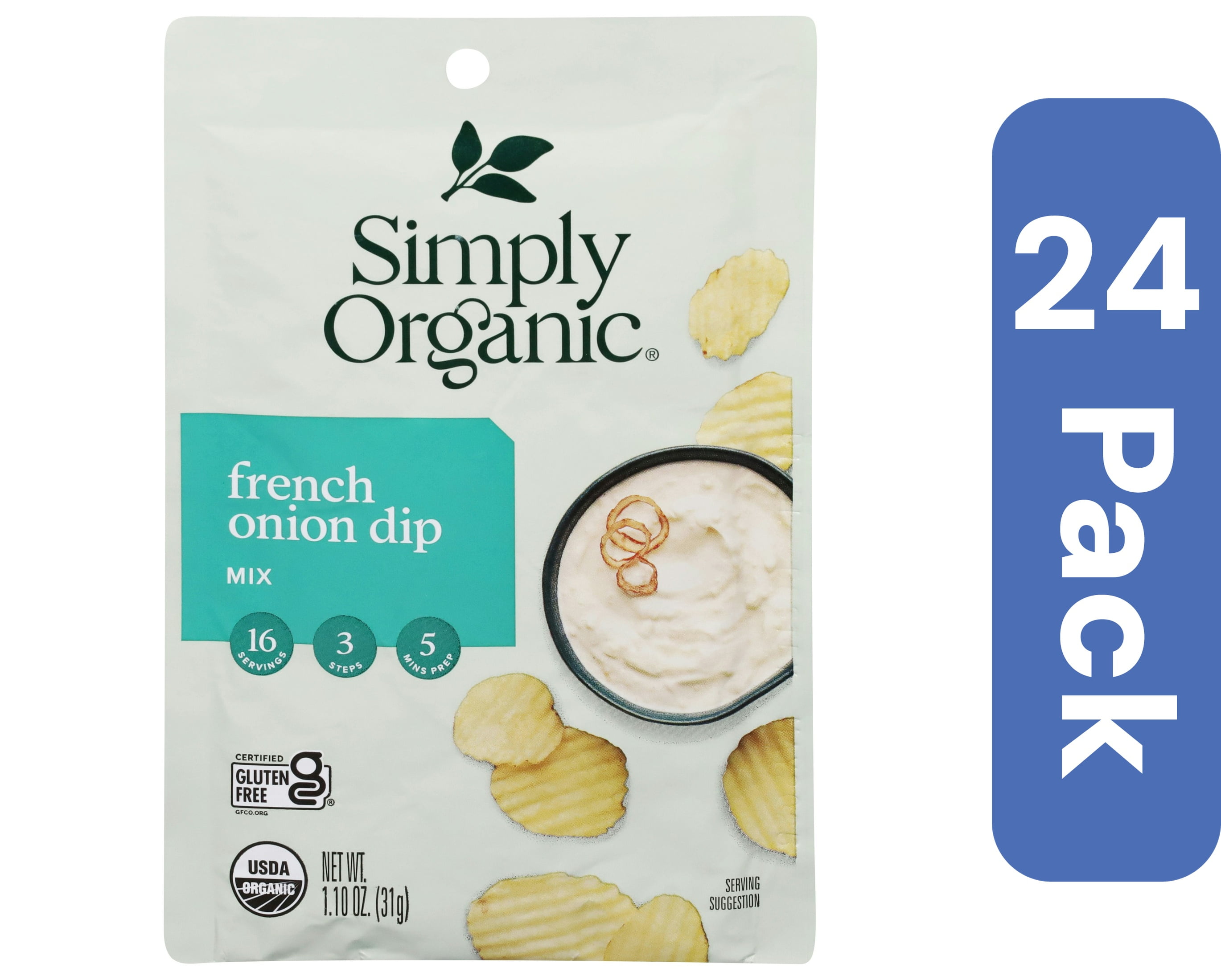 Simply Organic Dip Mix French Onion 1.1 oz (Pack Of 24) - Walmart.com