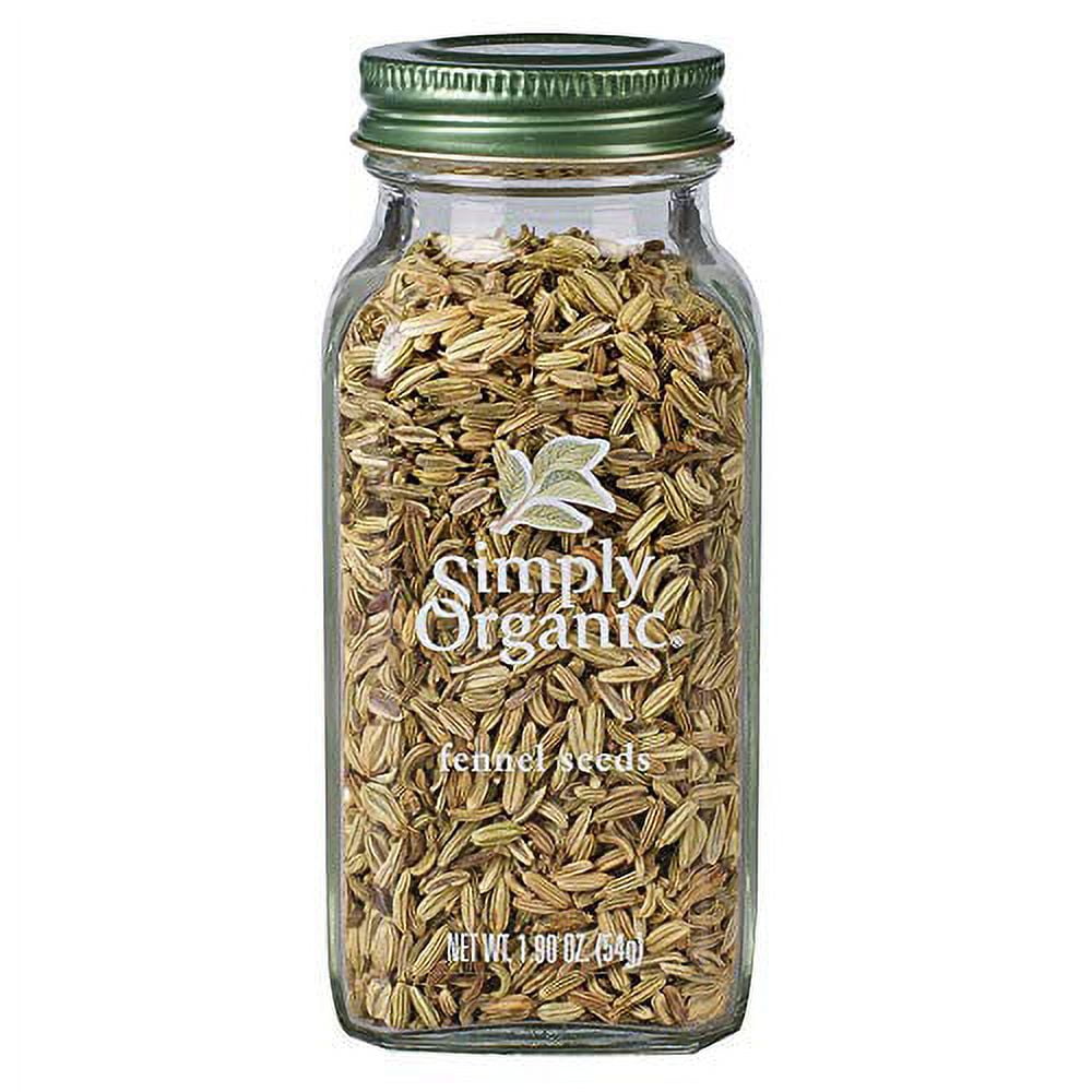 Simply Organic Fennel Seed, Certified Organic | 1.9 oz | Foeniculum ...
