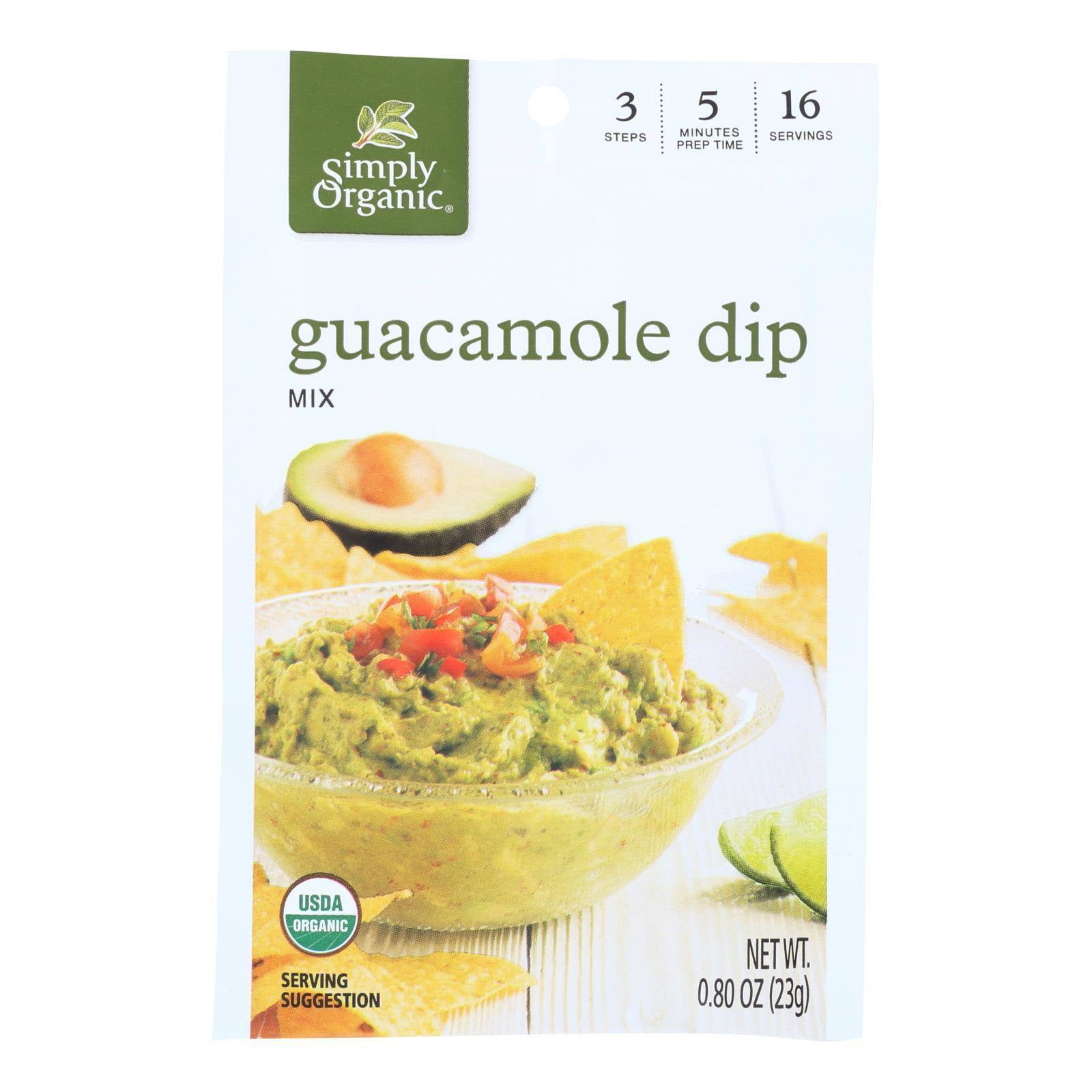 Simply Organic Guacamole Dip Mix - Case of 12 - 0.8 oz. - Walmart.com