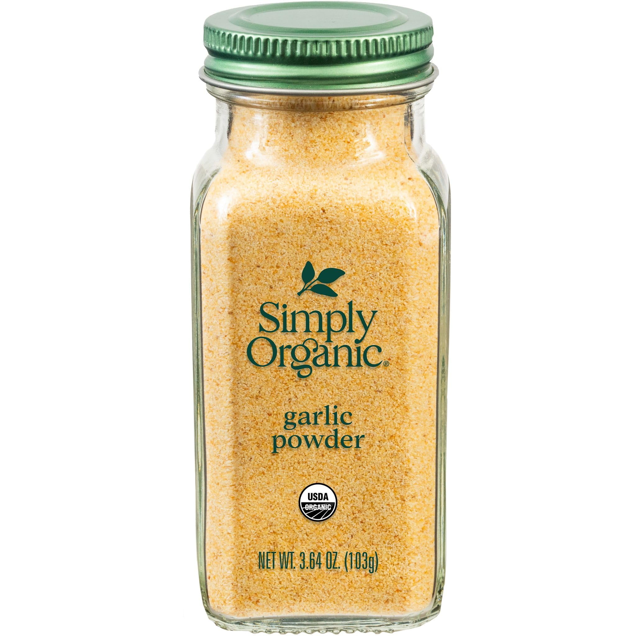 Simply Organic MQH2 Garlic Powder, 3.64-Ounce Jar, Pure A-Grade Organic ...