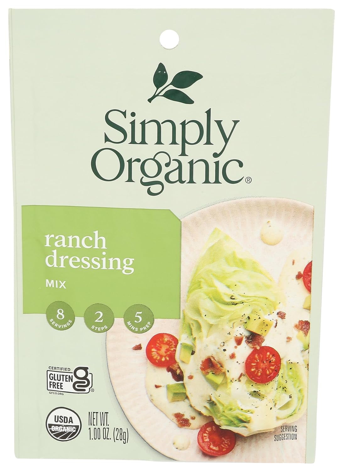 Simply Organic Ranch Salad Dressing Mix, 1 Oz Seasoning Packet ...