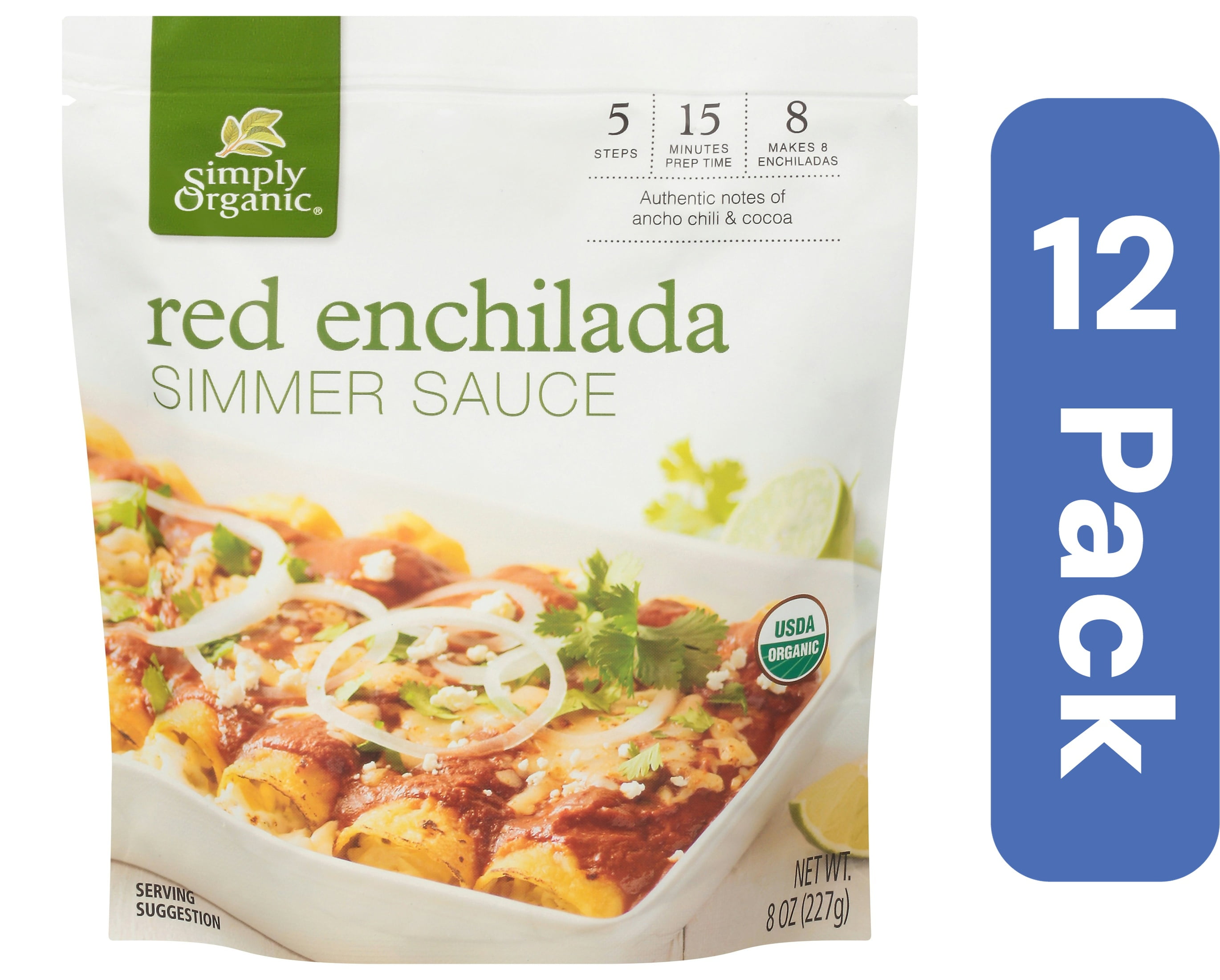 Simply Organic Red Enchilada Simmer Sauce 8 oz (Pack Of 12) - Walmart.com