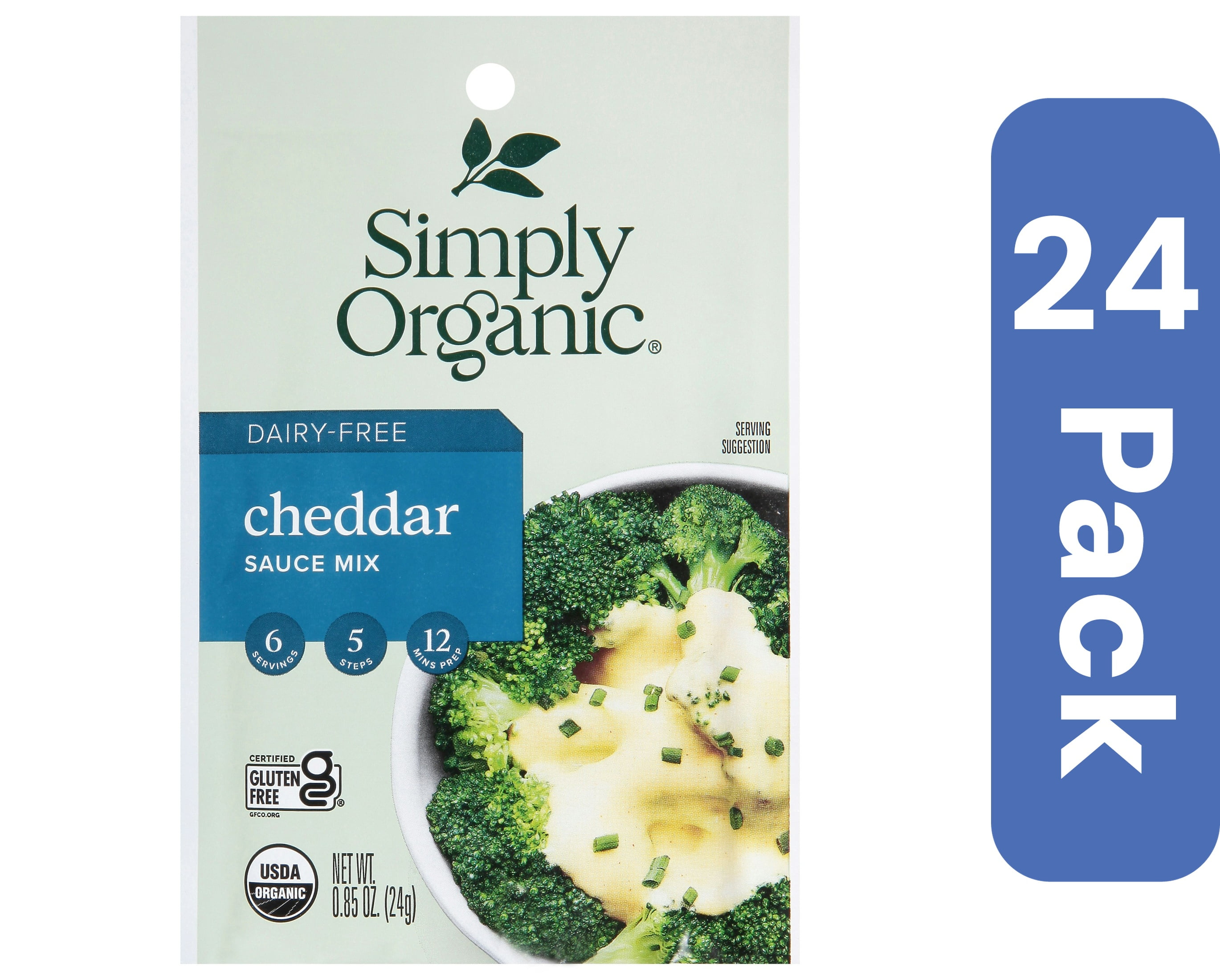Simply Organic Sauce Mix Cheddar Cheese 0.85 oz (Pack Of 24) - Walmart.com