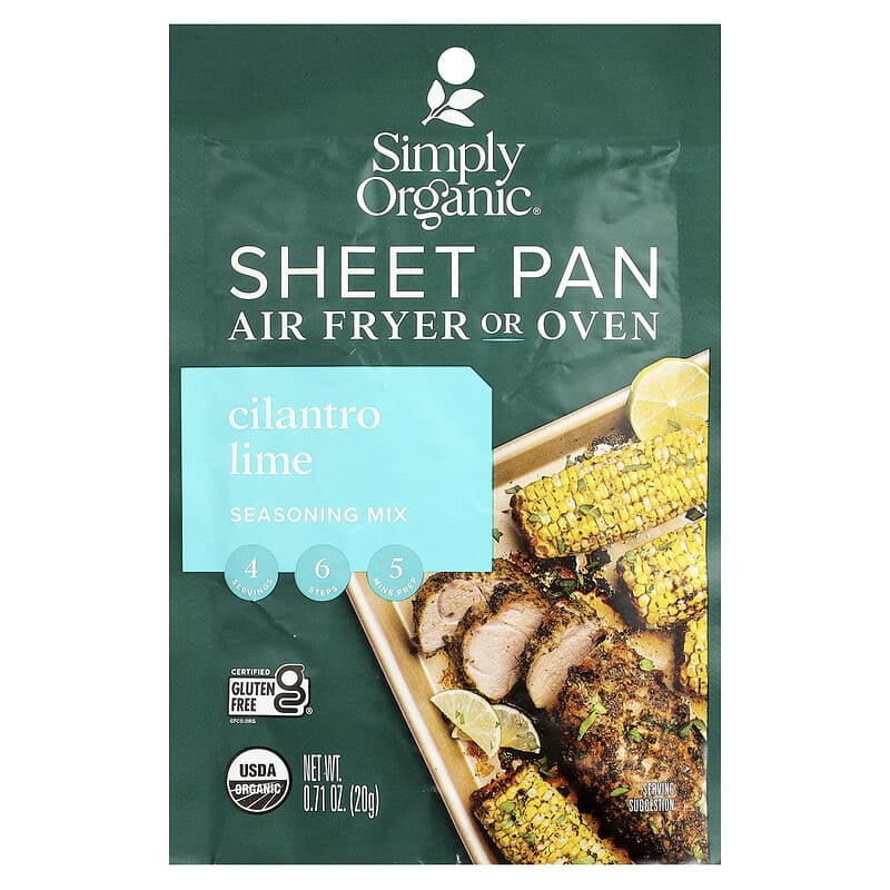 Simply Organic, Sheet Pan Seasoning Mix, Cilantro Lime, 0.71 oz Pack of ...
