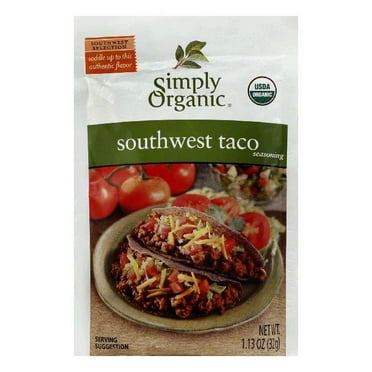 Simply Organic Mild Taco Seasoning, Vegan, Mexican Spices, Flavorful, 1 ...