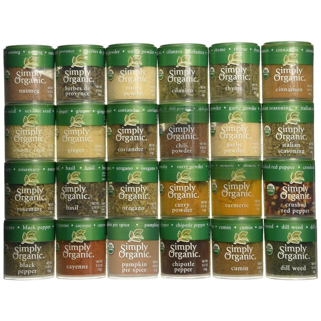 Simply Organic Spice Set Bundle with Pumpkin Pie Spice, Nutmeg, and ...