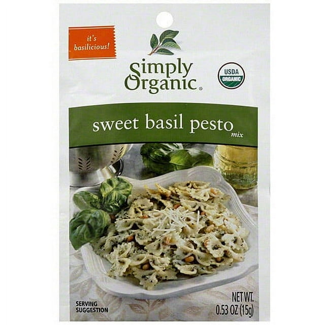Simply Organic Sweet Basil Pesto Mix, 0.53 oz (Pack of 12) - Walmart.com