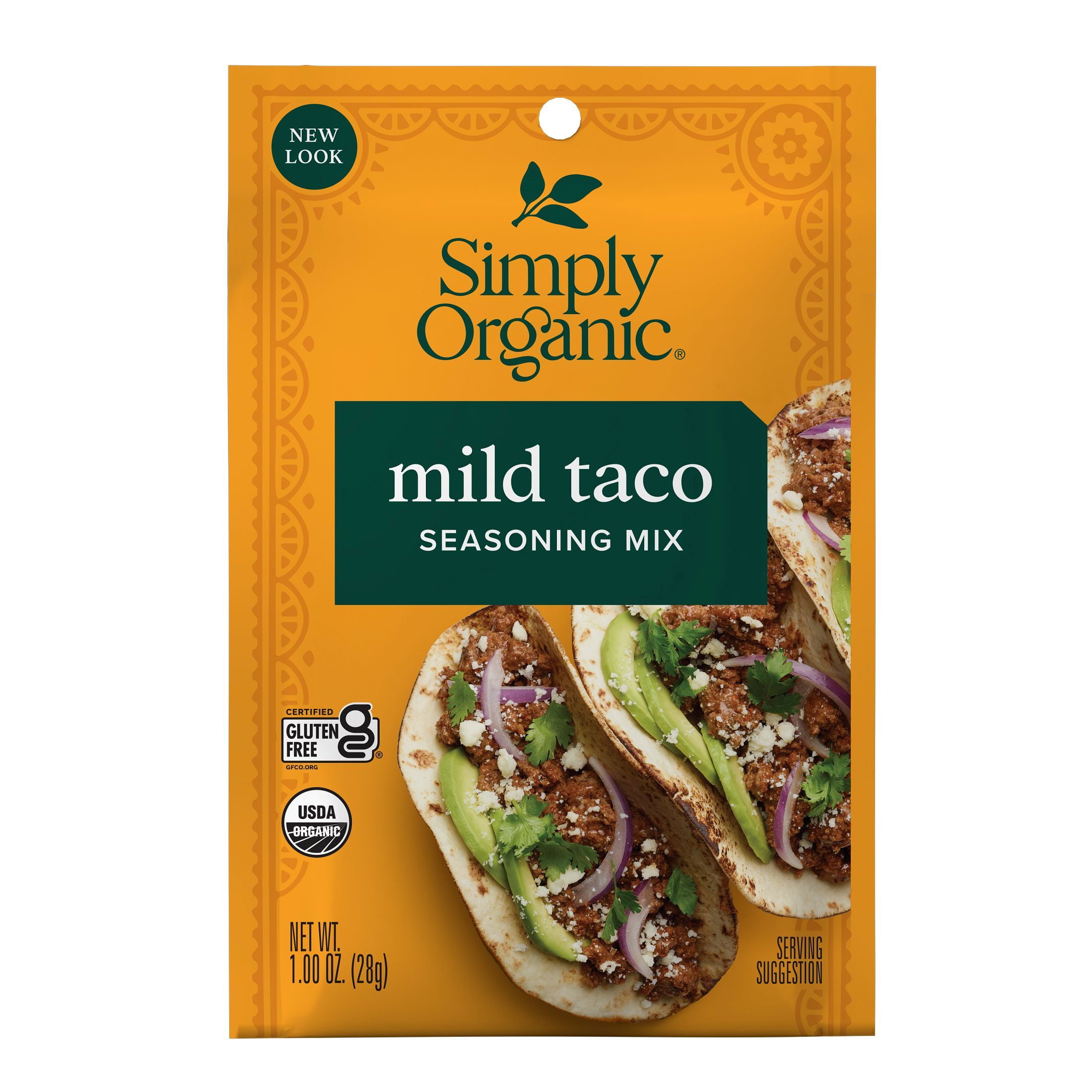 Simply Organic Mild Taco Seasoning, Vegan, Mexican Spices, Flavorful, 1 ...
