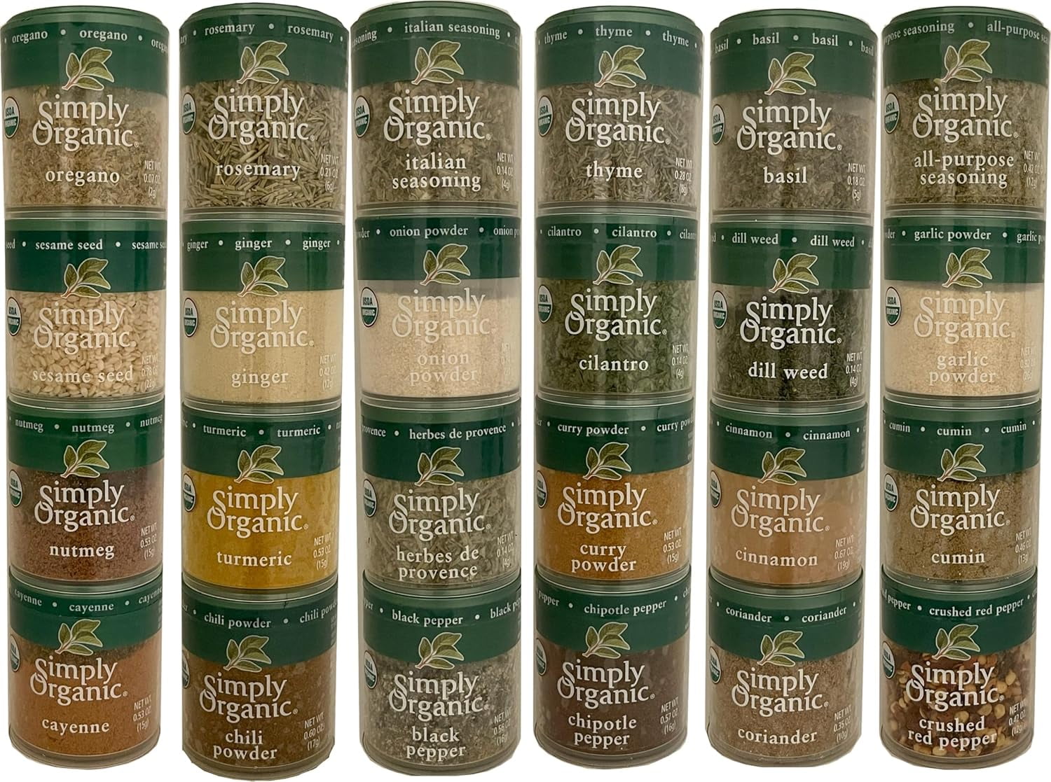 Simply Organic mini Spices Gift Set (24 FLAVORS)-by - Walmart.com
