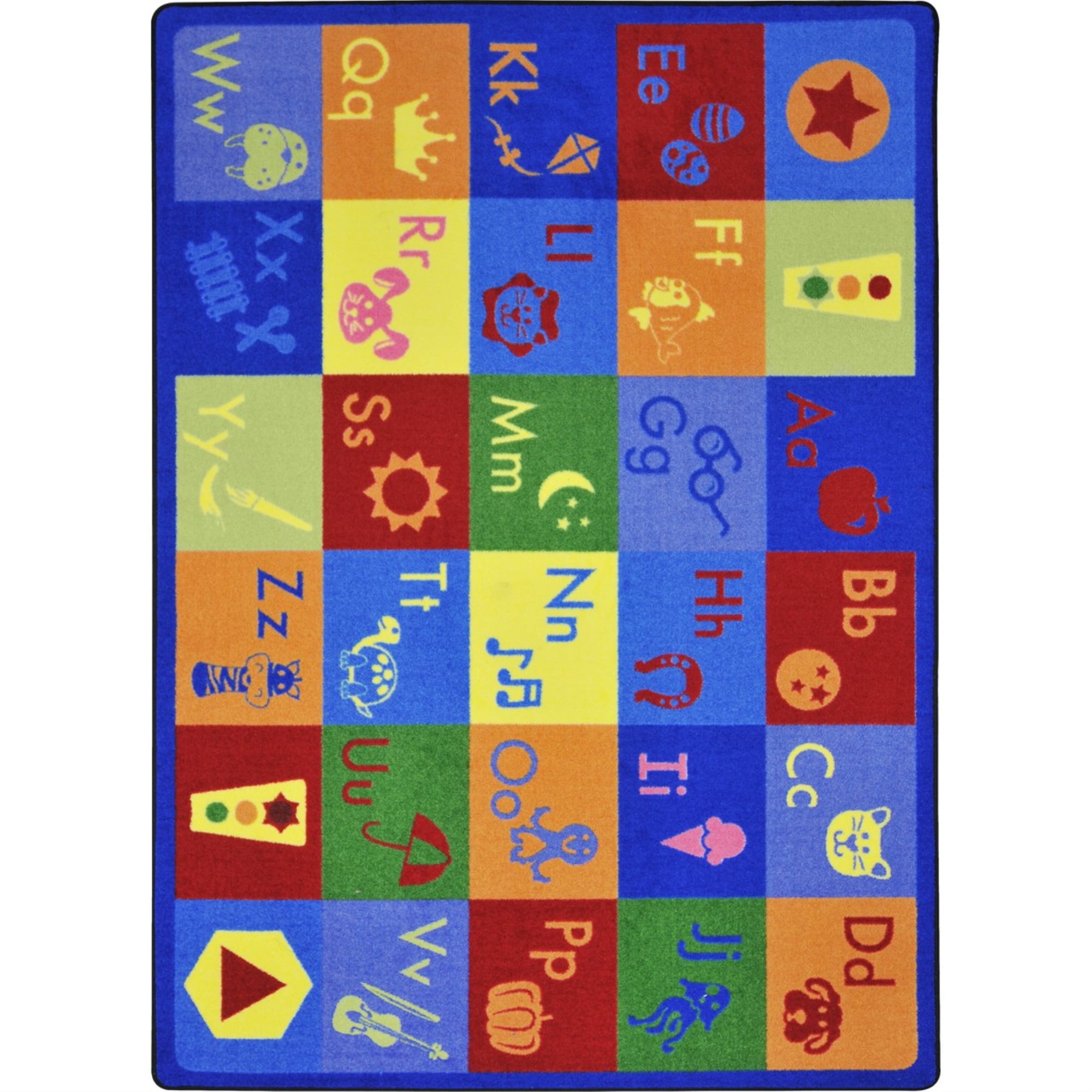 Simply Phonics 7'8" x 10'9" Area Rug In Color Multi - Walmart.com