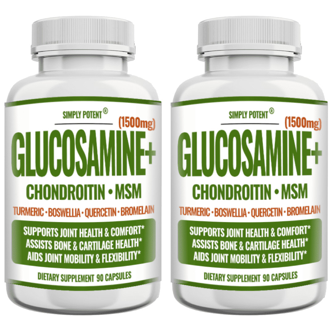 Simply Potent Glucosamine with Chondroitin, Turmeric, MSM & Boswellia ...