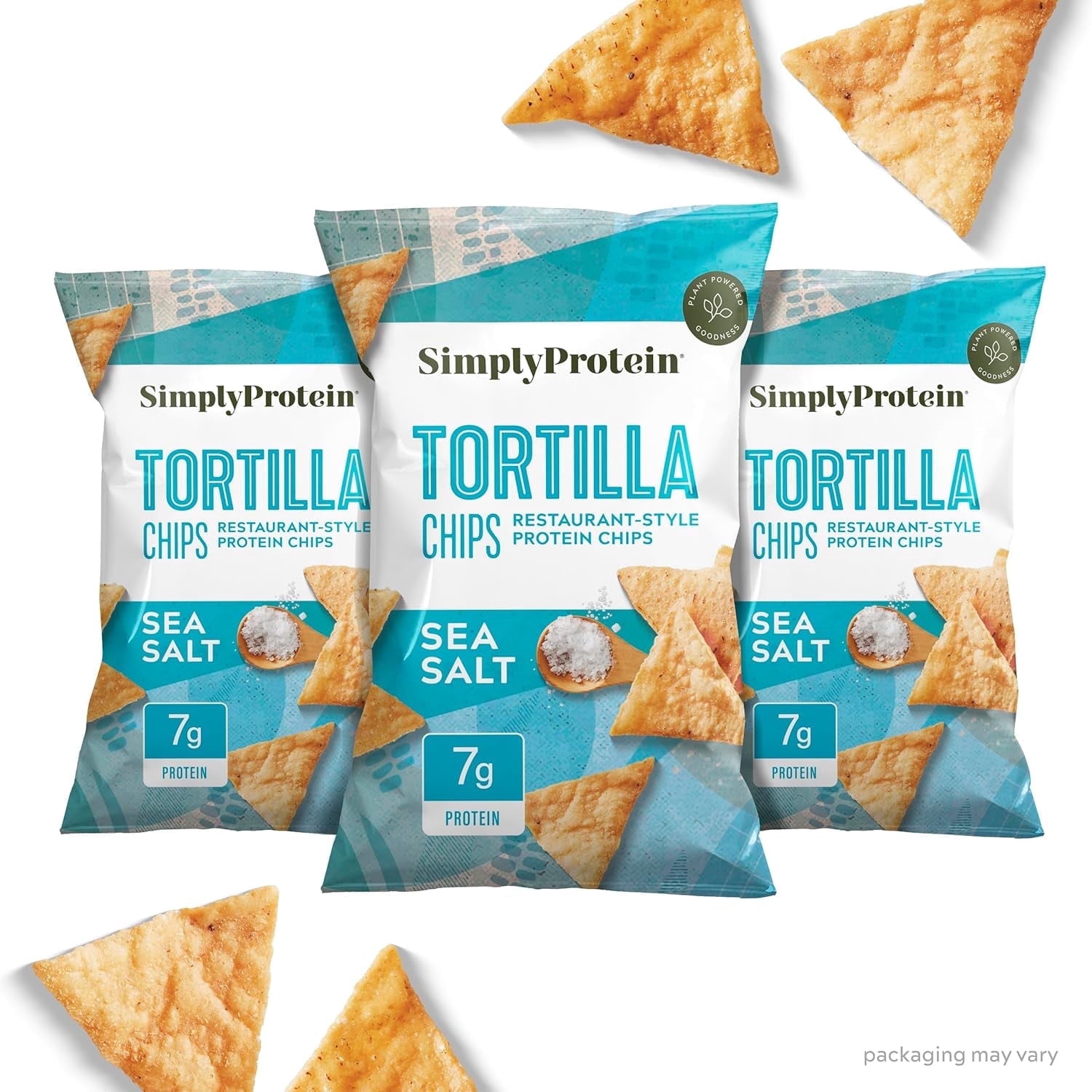 Simply Protein Vegan Protein Tortilla Chips, Sea Salt Flavored Plant ...