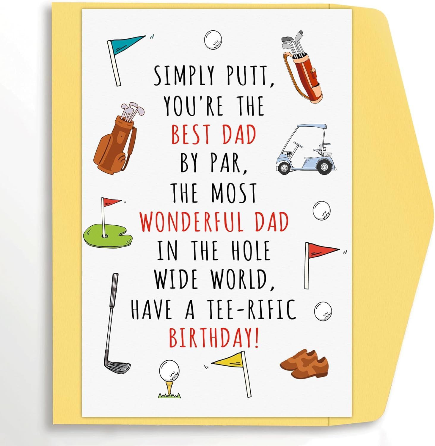 Simply Putt Golf Dad Birthday Card - Golfer Lover Gift - Fathers Day - Walmart.com