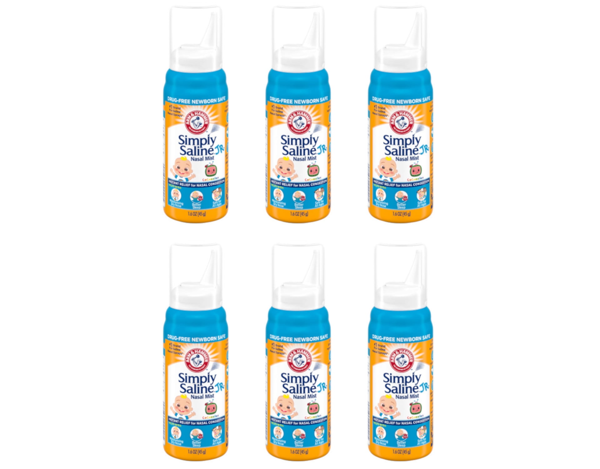 Simply Saline Baby Nasal Mist, 1.5 oz, Pack of 6, Moisturizing ...