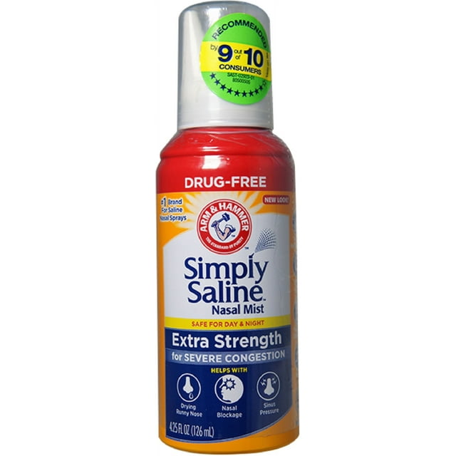 Simply Saline Extra Strength Nasal Mist for Severe Congestion and ...