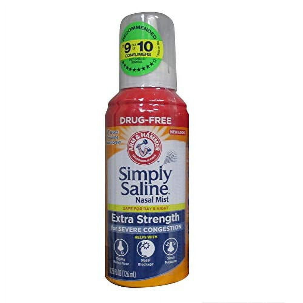 Simply Saline Nasal Mist Extra Strength Severe Congestion 4.6 oz (Pack ...
