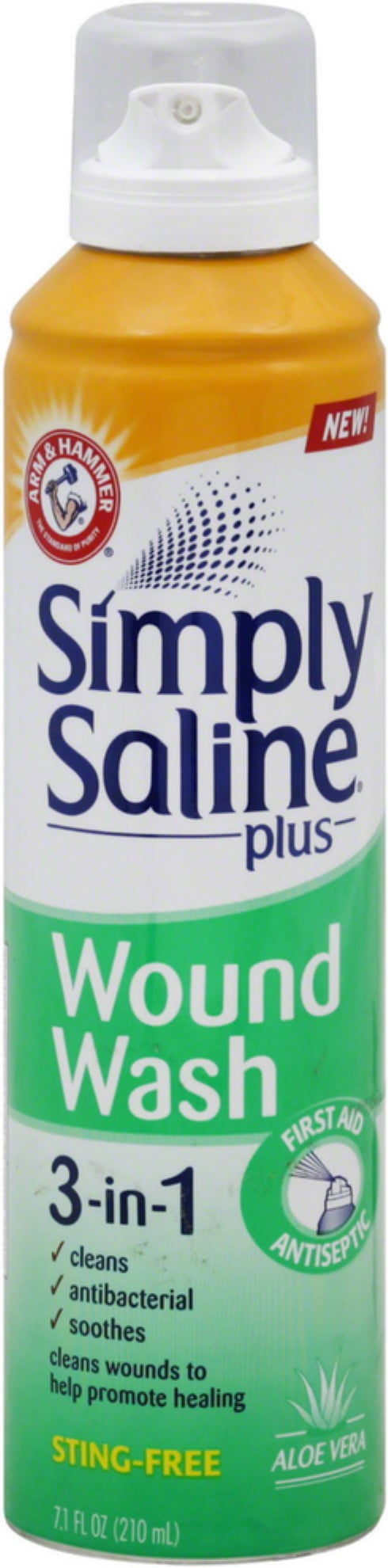 Simply Saline Plus Wound Wash 3-in-1 First Aid Antiseptic 7.10 oz ...