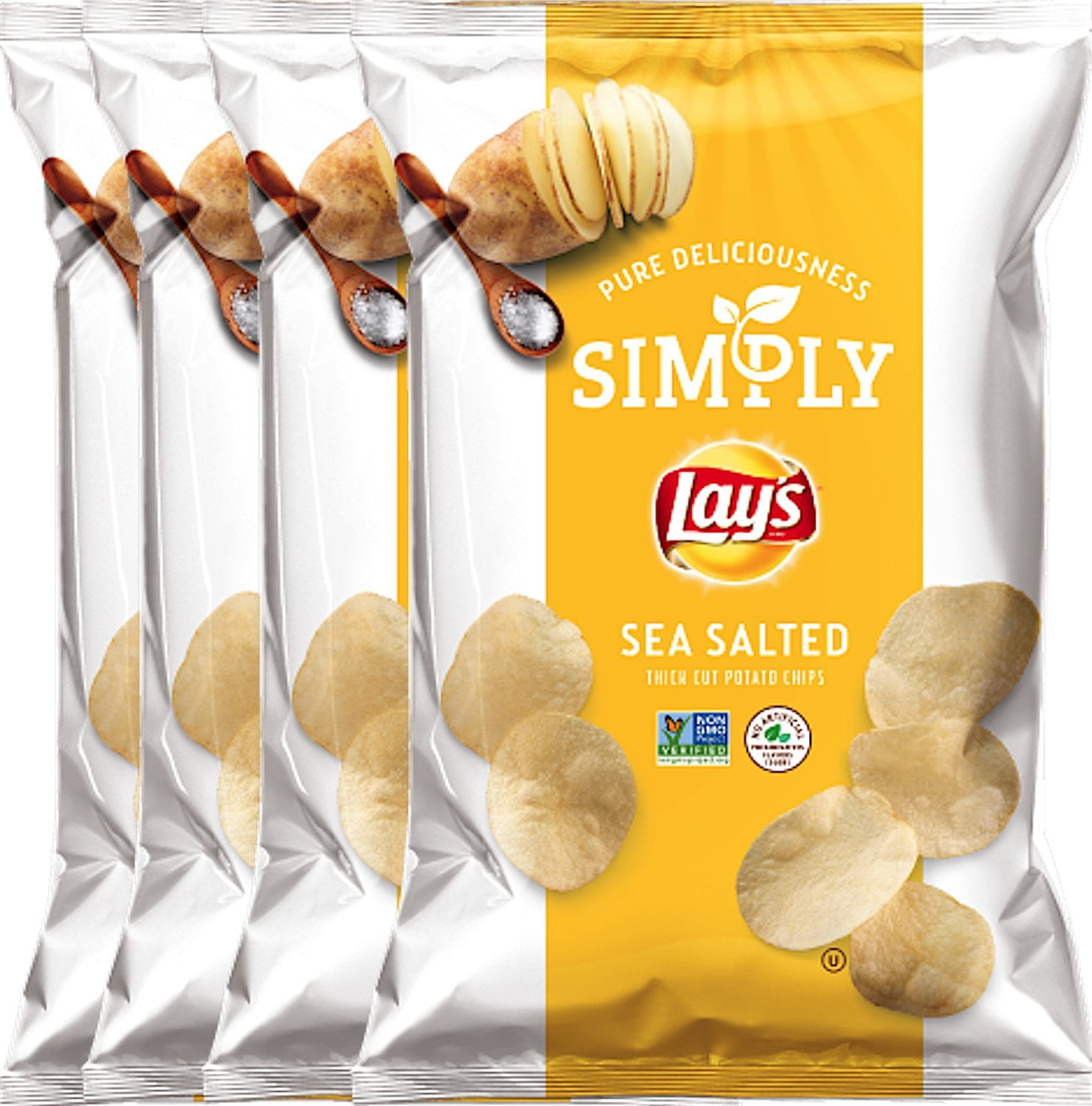 Simply Sea Salted Thick Cut Non GMO Gluten Potato Chips 8.5 Oz (4 ...