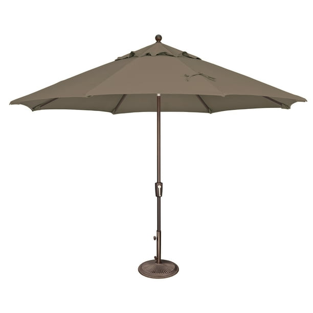 Simply Shade Catalina Octagon Push Button Tilt Umbrella in Bronze/Taupe ...