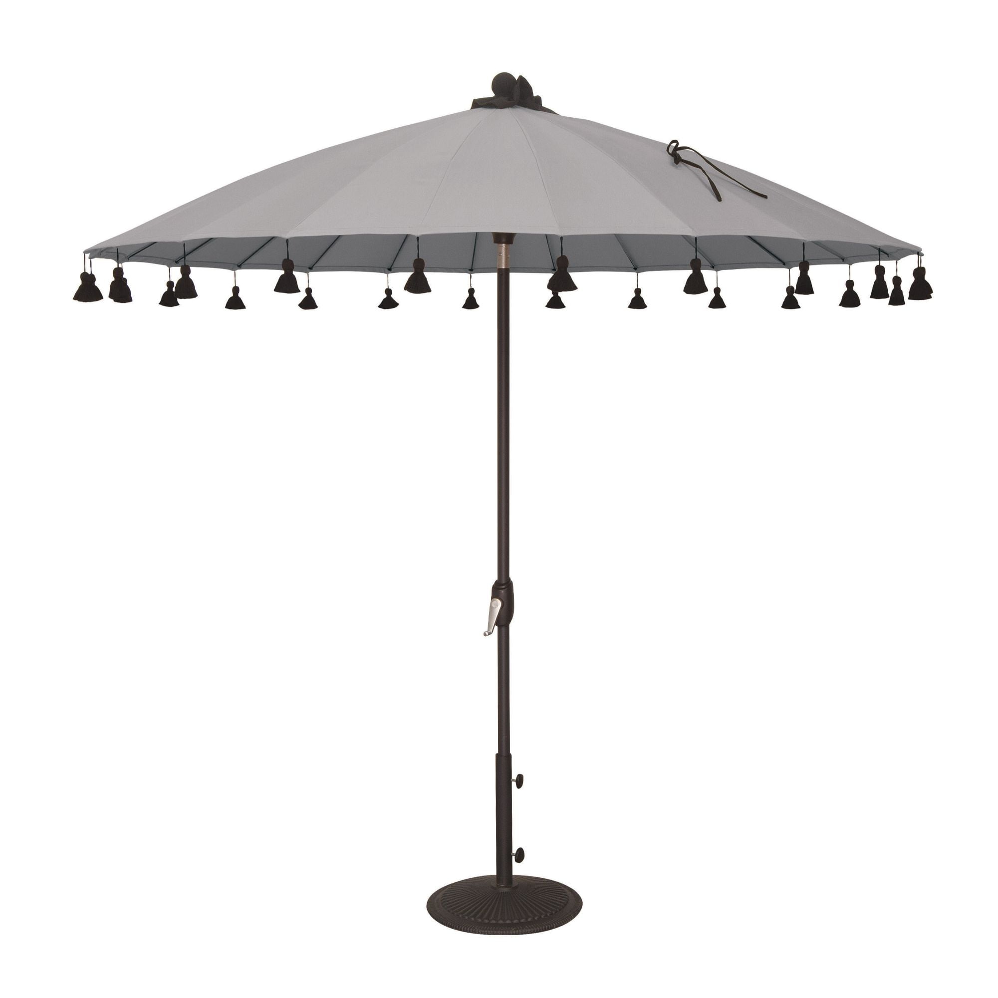 Simply Shade Isabela Round Fabric Auto Tilt Umbrella in Black/Cast ...