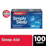 Simply Sleep Non-Habit Forming Nighttime Sleep Aid Caplets, 100 Count ...