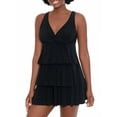Simply Slim Women's and Plus Get Ruffled One Piece Swim Dress, Sizes S ...