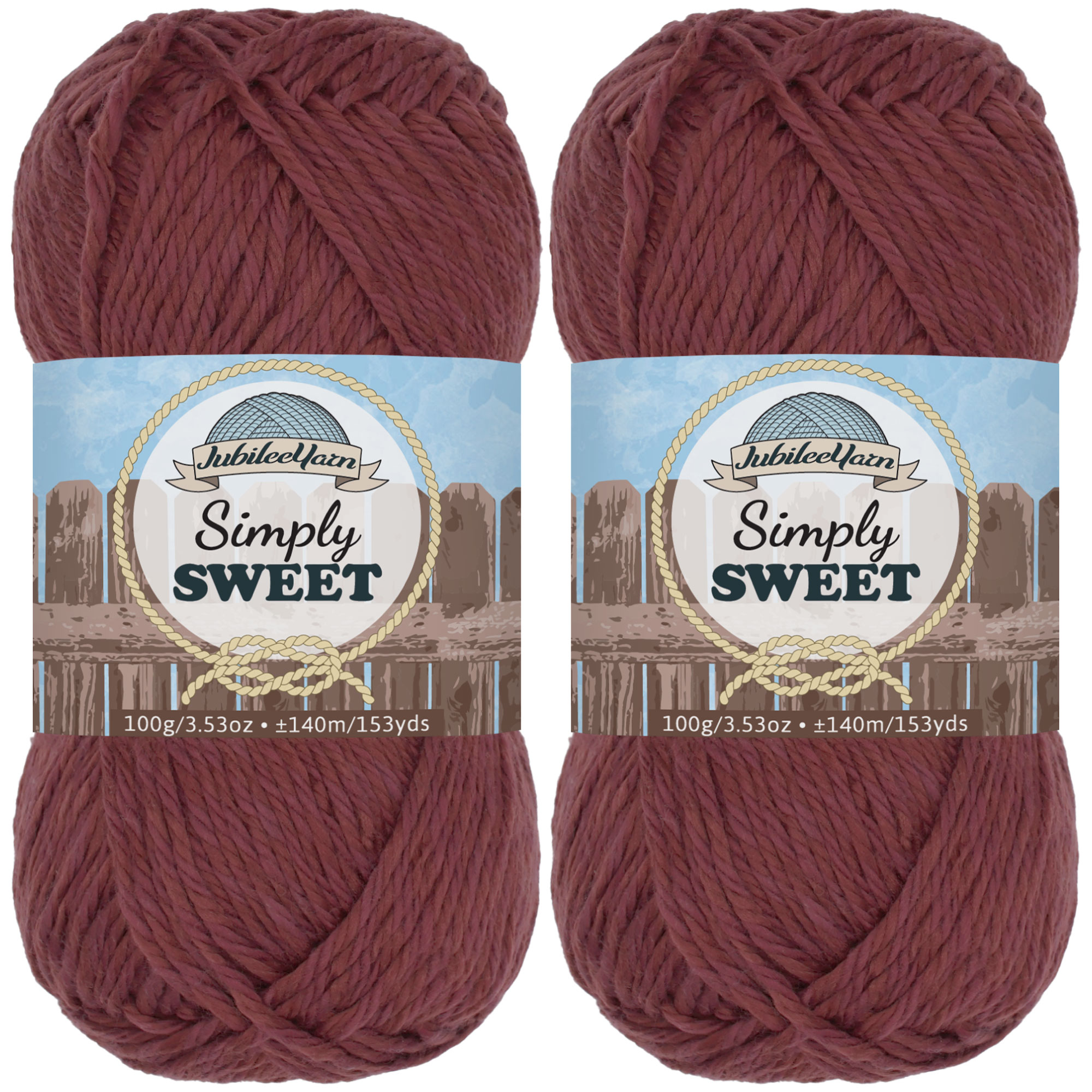 Simply Sweet Yarn - 2 Skeins - Plum Raisin - Color 003 - Walmart.com