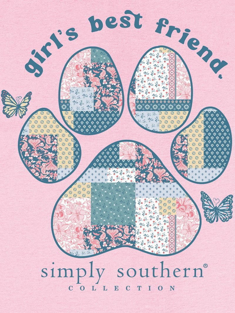 Simply Southern Best Friend Paw T-Shirt - Walmart.com