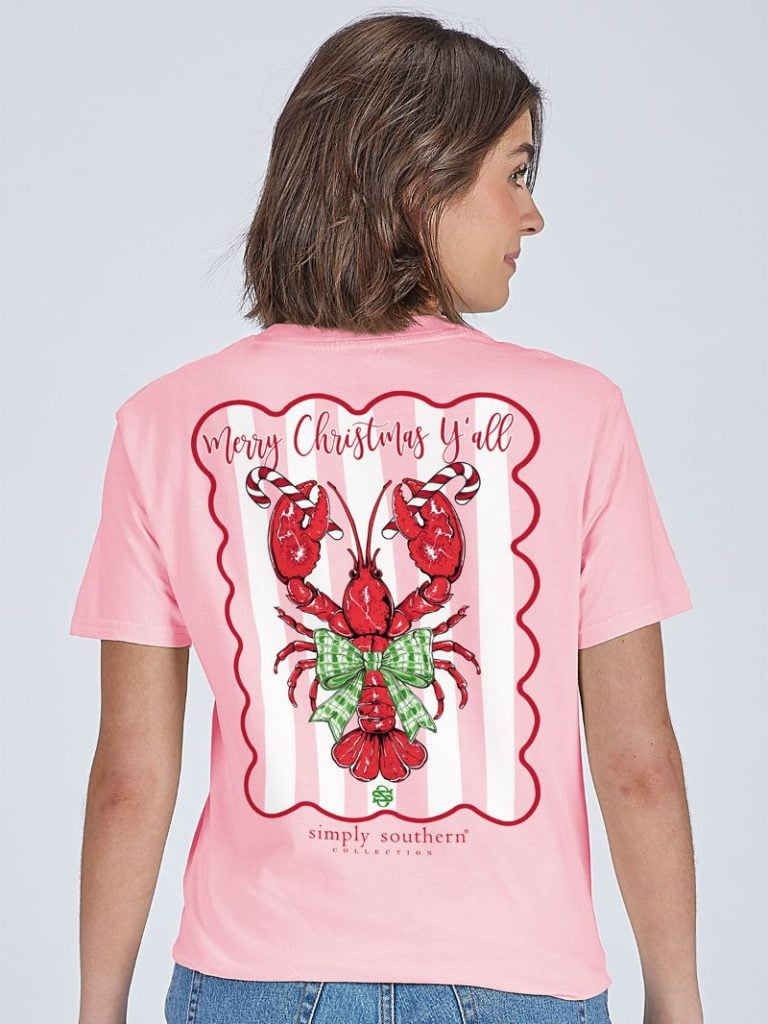 Simply Southern Christmas Lobster Holiday T-Shirt - Walmart.com