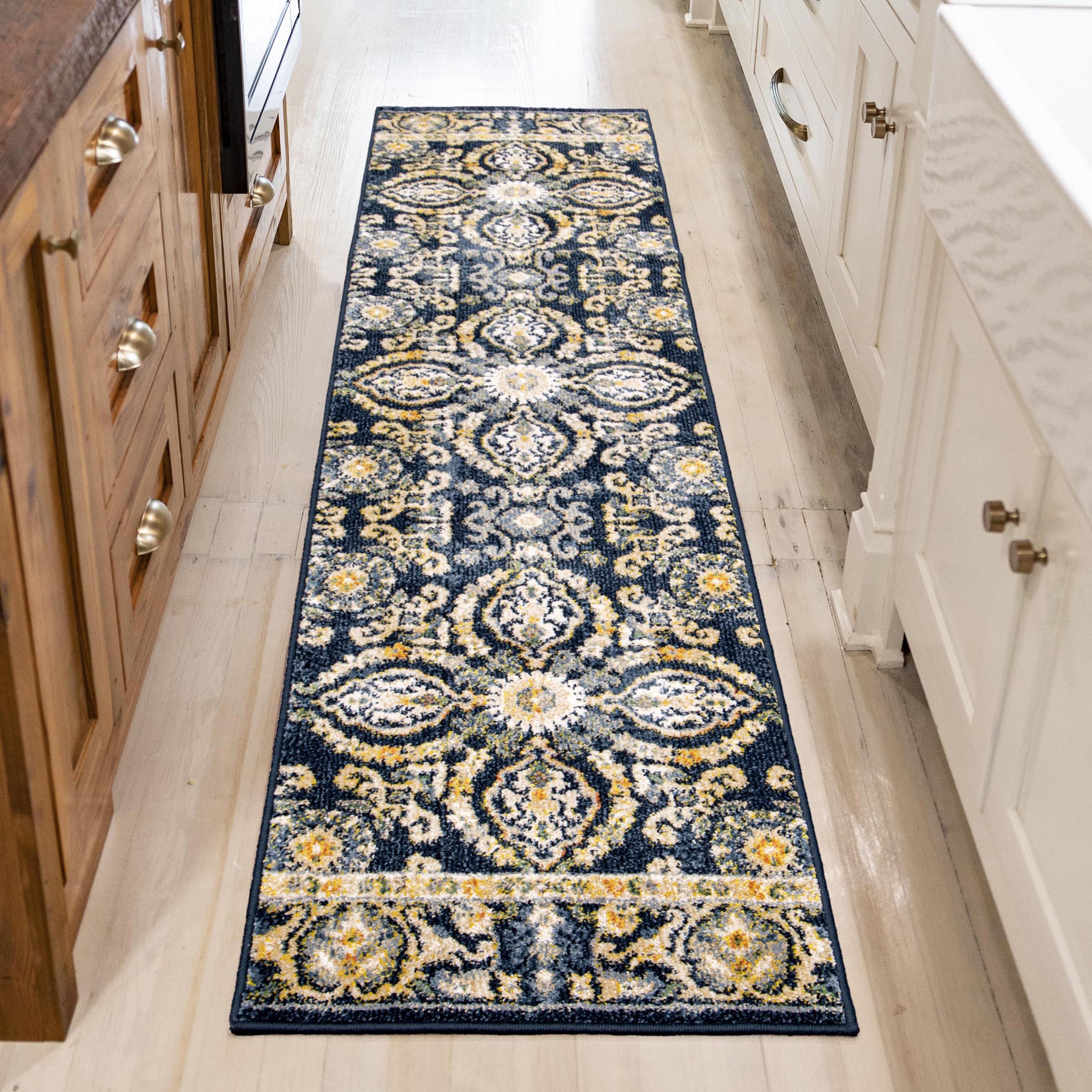 Simply Southern Cottage Bistineau 2' X 8' Runner Blue Floral Area Rug ...