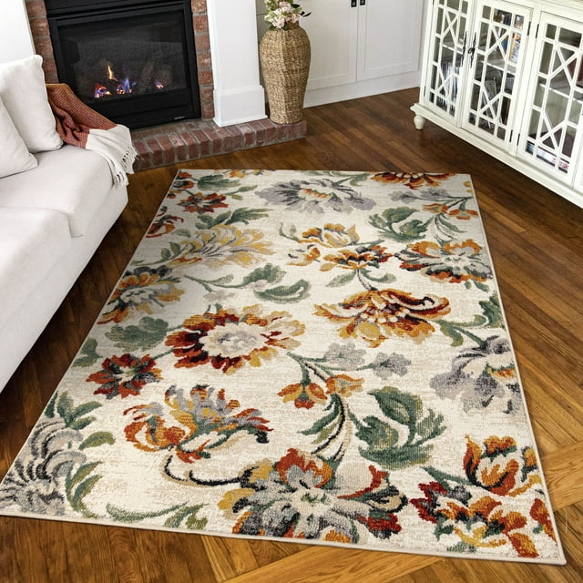 Simply Southern Cottage Franklin Floral 6' X 9' Multicolor Area Rug ...