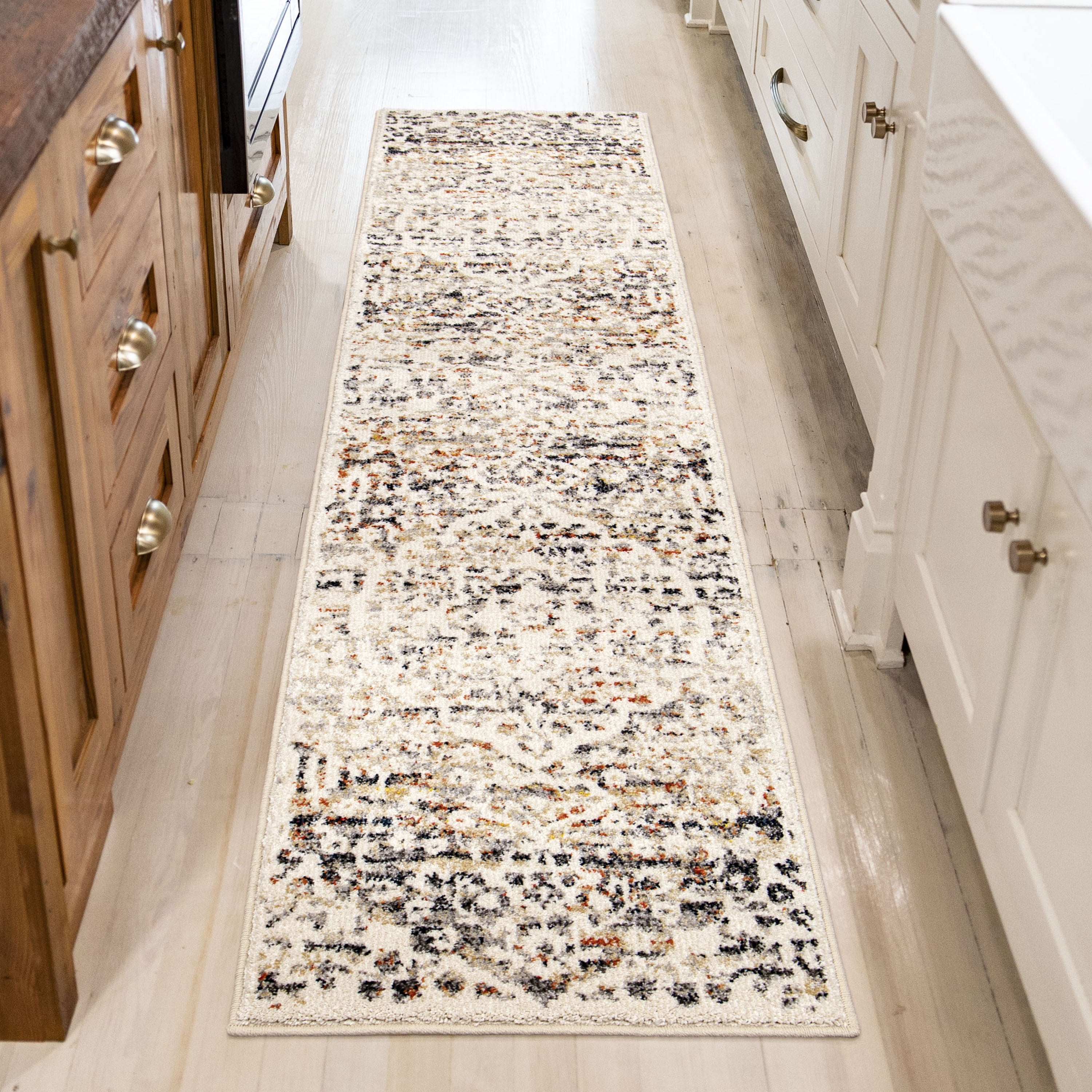 Free Shipping! SIMPLY SOUTHERN COTTAGE 2' X 8' Grey Floral Persian ...