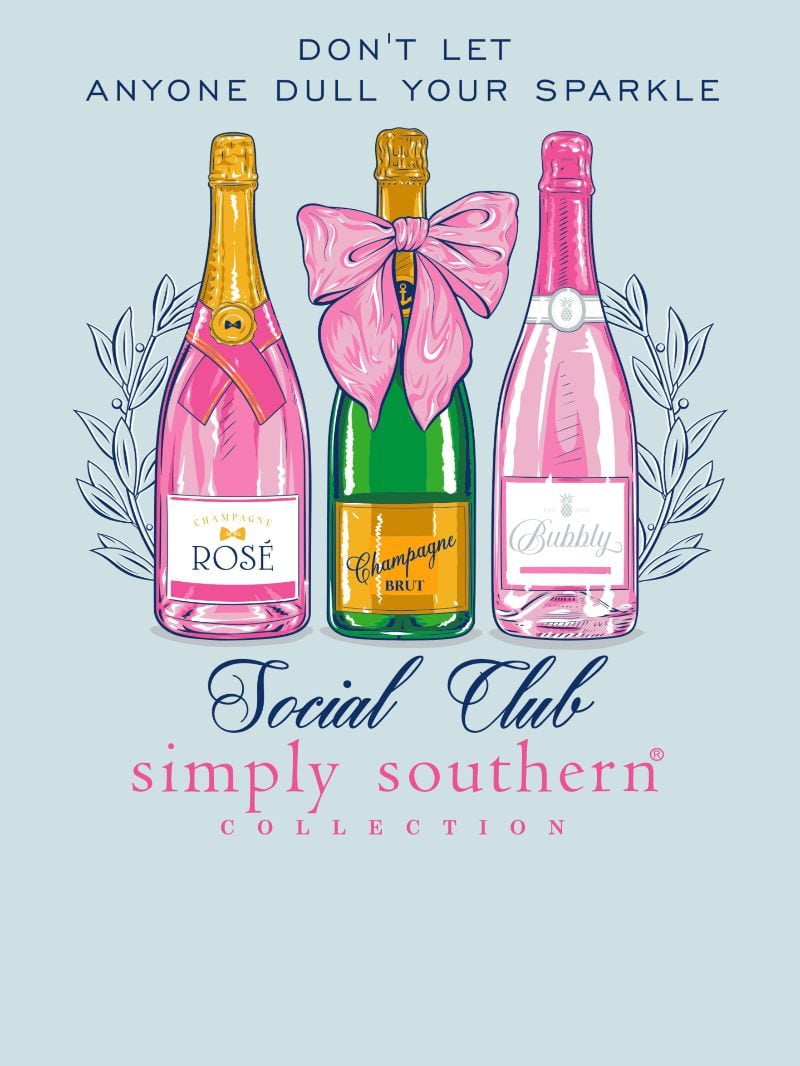 Simply Southern Dull Your Sparkle Social Club T-Shirt - Walmart.com