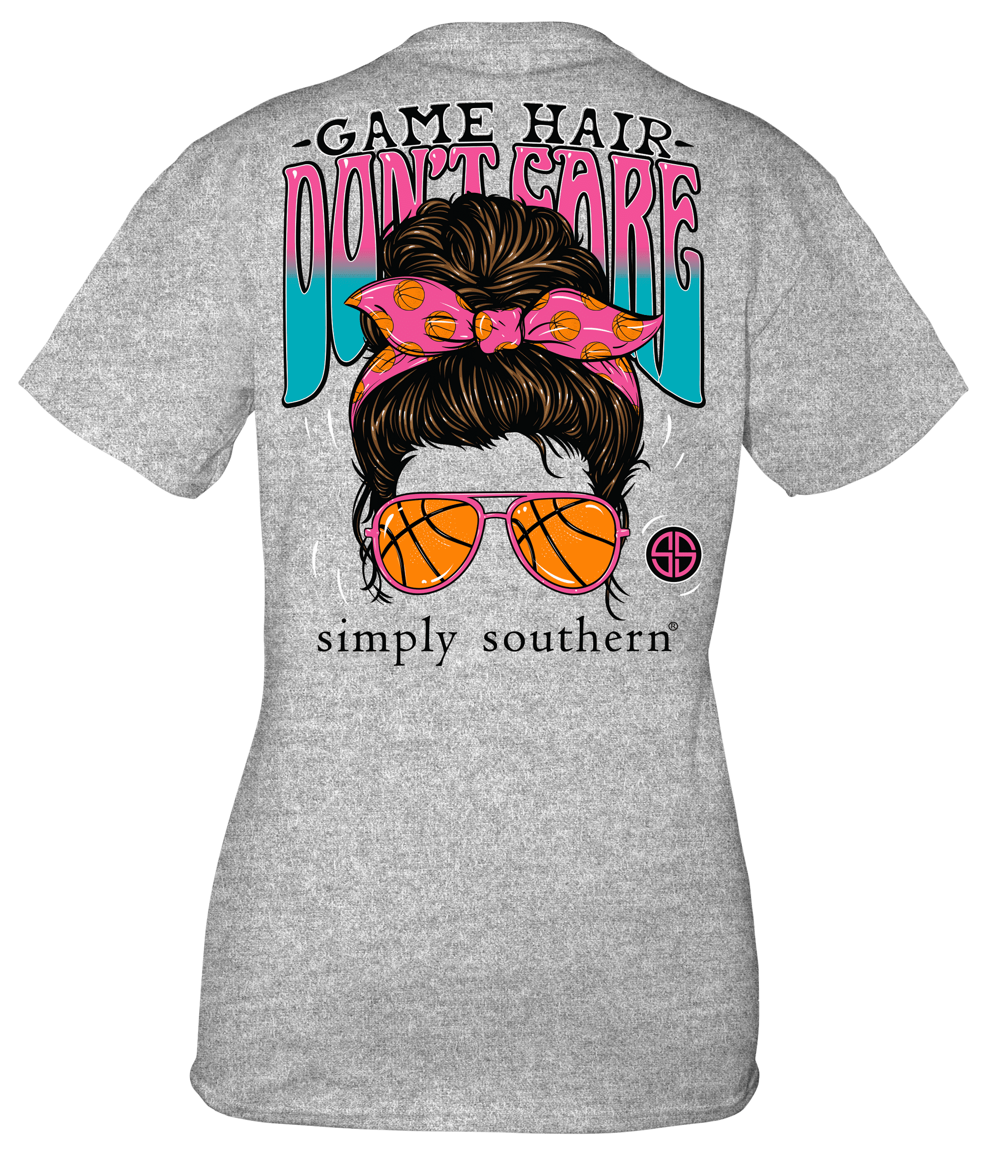 Simply Southern Game Hair Dont Care Basketball T-Shirt - Walmart.com