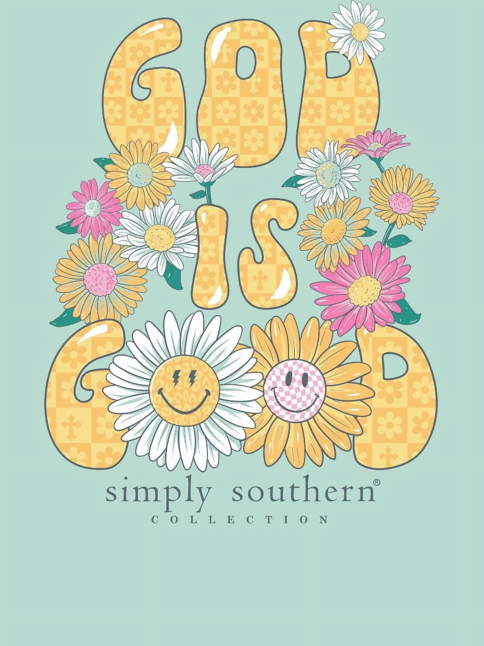 Simply Southern God Is Good Flowers T-Shirt - Walmart.com